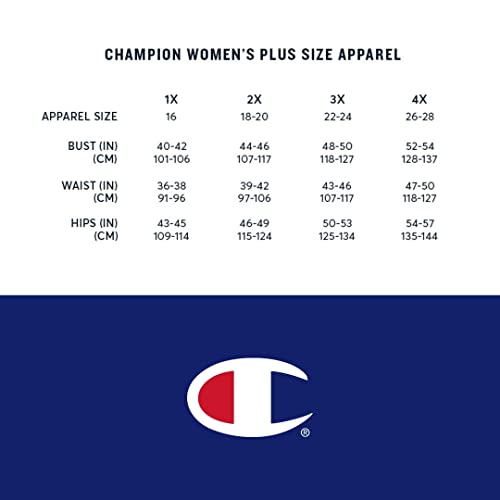 Champion Plus Size, Moisture-Wicking Crewneck Tee, Best Short Sleeve Shirts for Women, Cheerful Red-586QFA, 2X