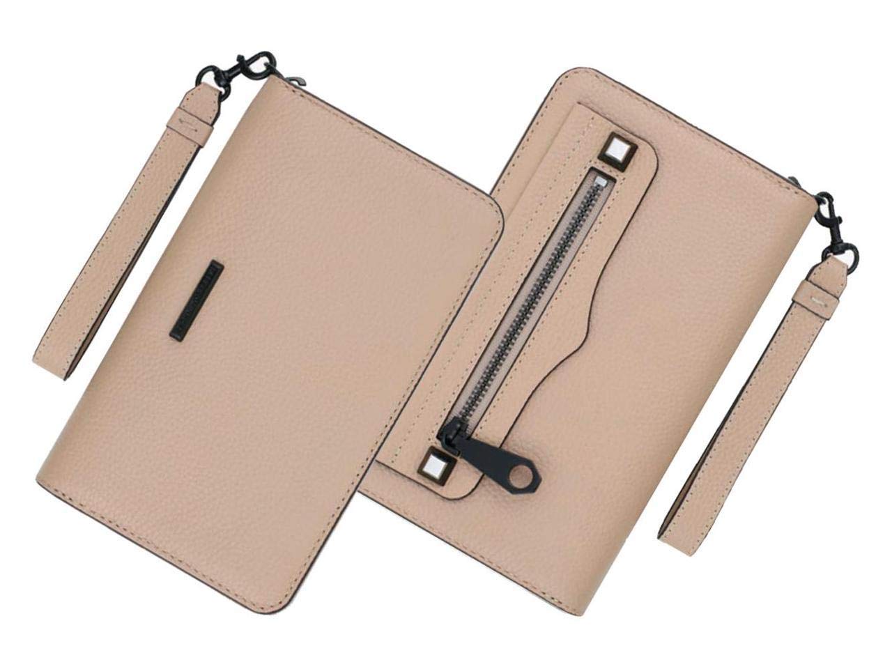 Rebecca Minkoff Regan Universal iPhone Plus Leather Wristlet Wallet, Nude