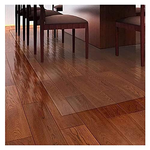 Clear PVC Desk Chair Mat Clear Vinyl Runner Rug for Hard Wood/Tile Floor, Extra Long Plastic Hallway Carpet Protector, Door Mats, Can Be Cut, Indoor Outdoo,1.5mm Thick,75/95/115/135/155cm Wide for Off