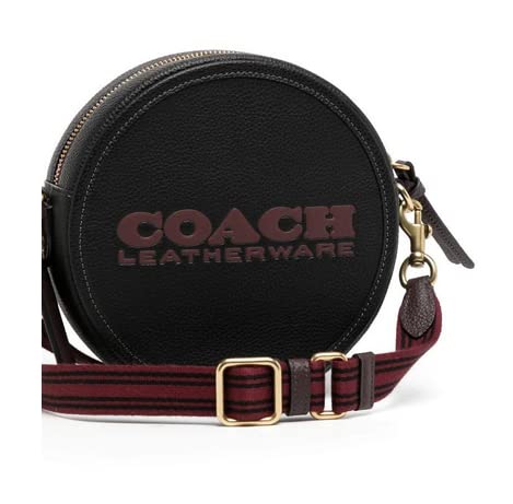 COACH Color-Block Leather Kia Circle Bag (Black Multi)