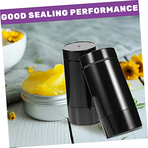 Empty Refillable Bottle 24 pcs for Refillable Cosmetic Aroma Bottle Filling Mini Balm Stick Tube Bottles Cream Black DIY Sample Empty Up Containers Lip Crafting Care Gloss Lipstick Round Tubes ( Color