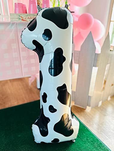 Cow Print Number 2 Birthday Balloon for 2 Year Old Cowgirl