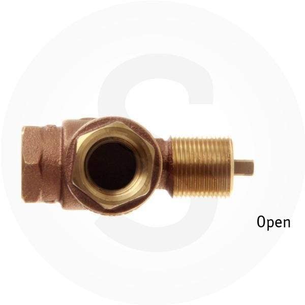Hearth Products Controls HPC Fire 3/4-Inch Angled Gas Fire Pit Shut Off Valve Kit (MACB-HC), Polished Chrome Flange and Key