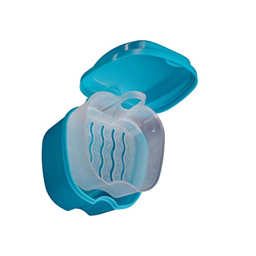 ENDYAK Denture Case Denture Case with Strainer Denture Bath Box False Teeth Storage Box Container Holder for Travel Retainer Cleaning Denture Cup