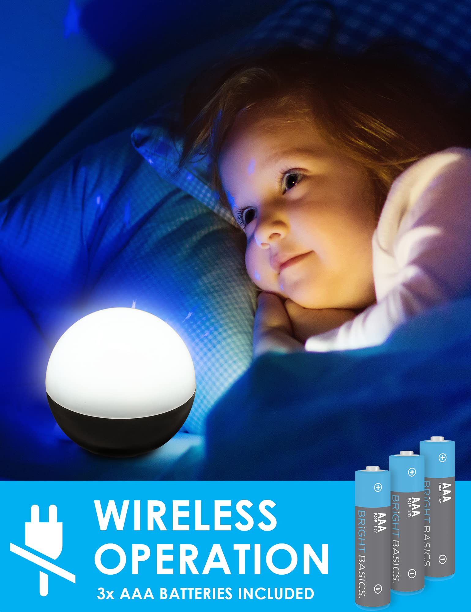 Bright Basics Ultra Bright LED Vanity Light Portable Wireless Ball Lamp Mirror Lights