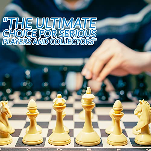 Prevision Chess - Chess Sets for Adults Unique Themed - Ecliptic Design Exotic Chess Set - 34 Weighted Chess Pieces - Roll Up Chess Boards for Adults - Travel Chess Set for Kids