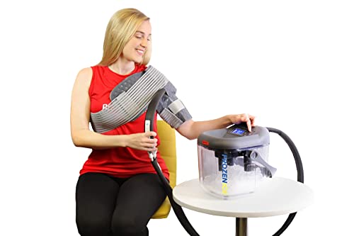Brace Align Cam Walker Boot Short (Med) + Frozen Ice Cold Therapy Machine- Boot for Toe, Foot or Ankle Injury, Fractures, Sprains and Cold Circulating Therapy Unit