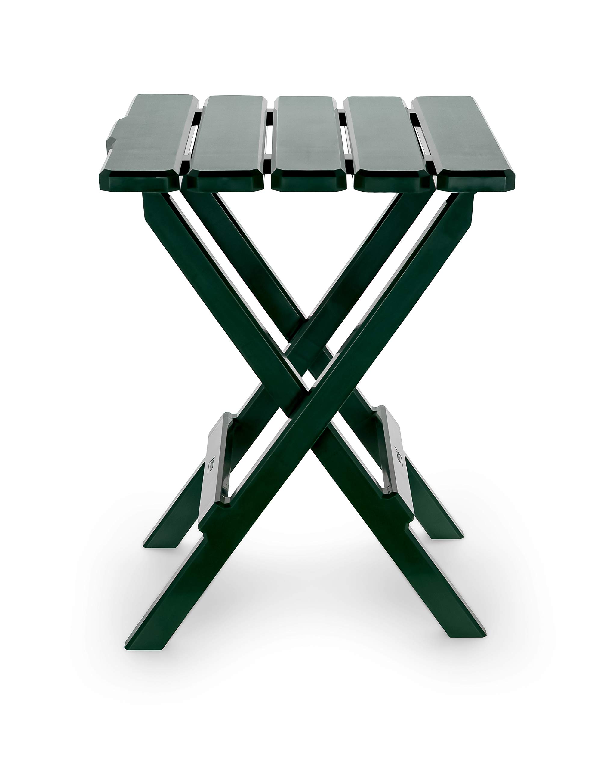 Camco Large Adirondack Portable Outdoor Folding Side Table - Perfect for The Beach, Camping, Picnics, Cookouts and More - Weatherproof and Rust Resistant - Green (21037)