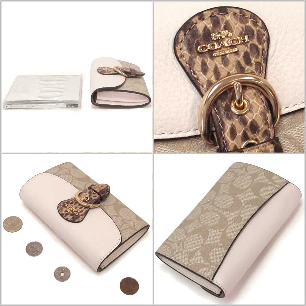 Coach KLEO WALLET IN BLOCKED SIGNATURE CANVAS CA440