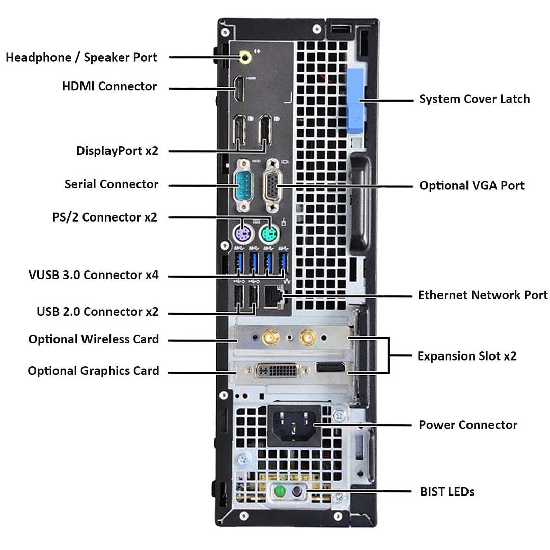 Dell OptiPlex 7040 SFF Desktop PC,Intel Quad Core i7-6700 3.4GHz,Nvidia GT 1030,16GB DDR4 Ram New 1TB NVMe M.2 SSD+2TB HDD,Built-in WIFI & Bluetooth HDMI Windows10 Pro Wireless Keyboard&Mouse(Renewed)