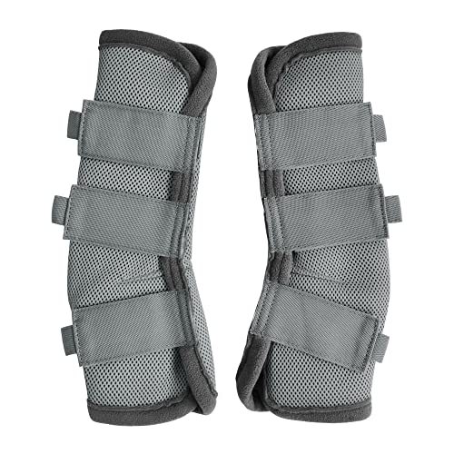 Horse Fly Boots - Fly Horse Boots Perfect for Equine Leg Wraps and Maximum Horse Fly Protection Set of 4 (Grey, Pony)