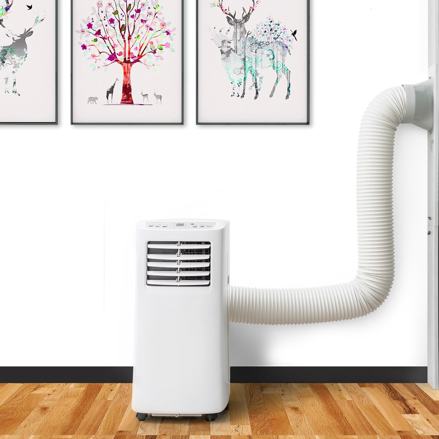 YoleShy 5 Inches Diameter Portable Air Conditioner Exhaust Hose Portable AC Hose with Clockwise Thread 80 Inch Length Compatible with Delonghi and More