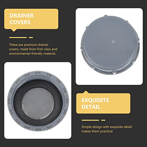 DEPILA Drain 6pcs Plastic Pipe Caps Hose Cap Pipe Fitting Cap Sewer Pipe Cap Tubing End Cap PVC Pipe Cap for Kitchen Drain Pipe 45MM Plug