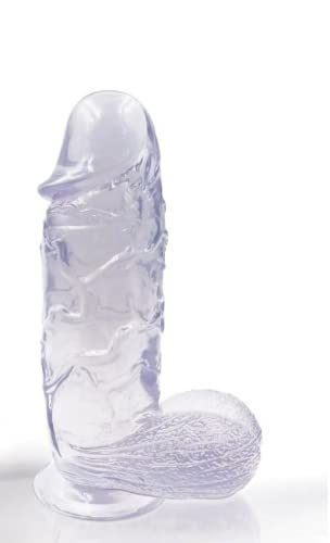 Clear Super Big Extra Large Thick Fat Cock with Balls Suction Cup Dildo Dong