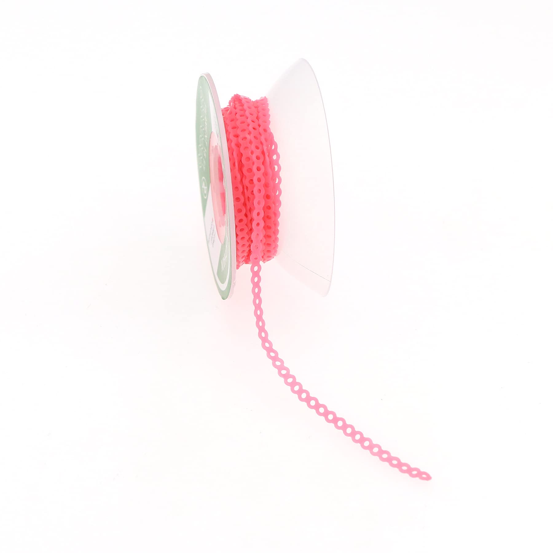 Dentalmall 4.5M/Pack Dental Orthodontic Power Chain Dental Spool Elastic Rubber Band Power Elastic Chain Power Chains Brace(Short, Pink)