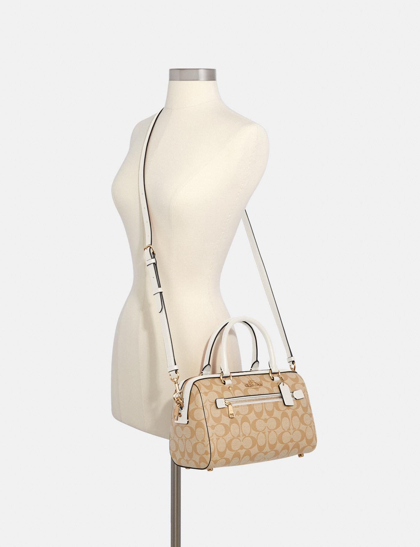 Coach Rowan Satchel (Light Khaki - Chalk)