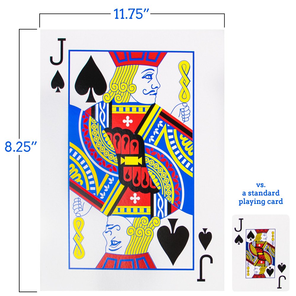 Midway Monsters Jumbo and Super Jumbo Oversized Playing Cards | 54 Cards | Poker Deck of Cards | Super Jumbo Oversized 8.25"x11.75"