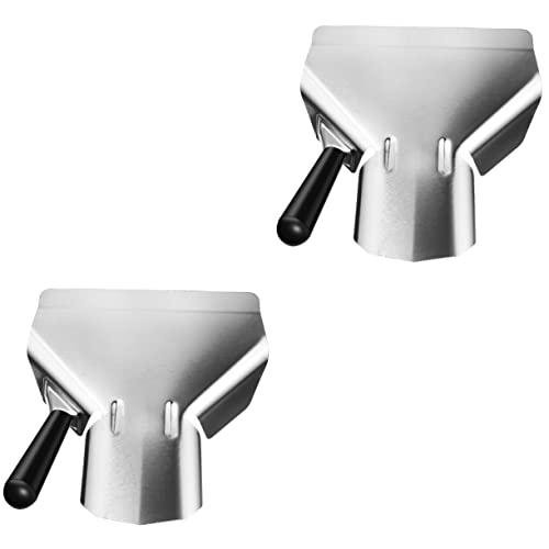 UPKOCH 2pcs Popcorn Shovel Stainless Steel Spoon Candy Popcorn Chip Popcorn Bagger Utility Scooper Stainless Steel Small Spoon Popcorn Machine Supplies Food Dispensing Tool Dry Food Scoop