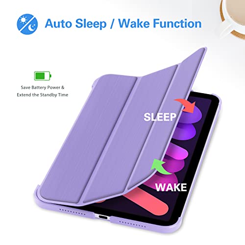 ProCase iPad Mini 6 Case 2021 8.3 Inch iPad Mini 6th Generation Cases, Slim Stand Trifold Smart Cover for 2021 iPad Mini 6th Gen 8.3” Model A2567 A2568 A2569 -Purple