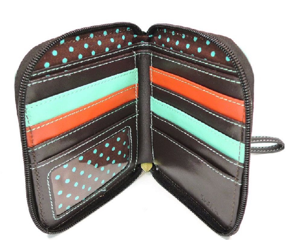 CHALA Handbags- Zip Around Wallet, Wristlet, 8 Credit Card Slots Sturdy Coin Purse for women, Dragonfly, Small