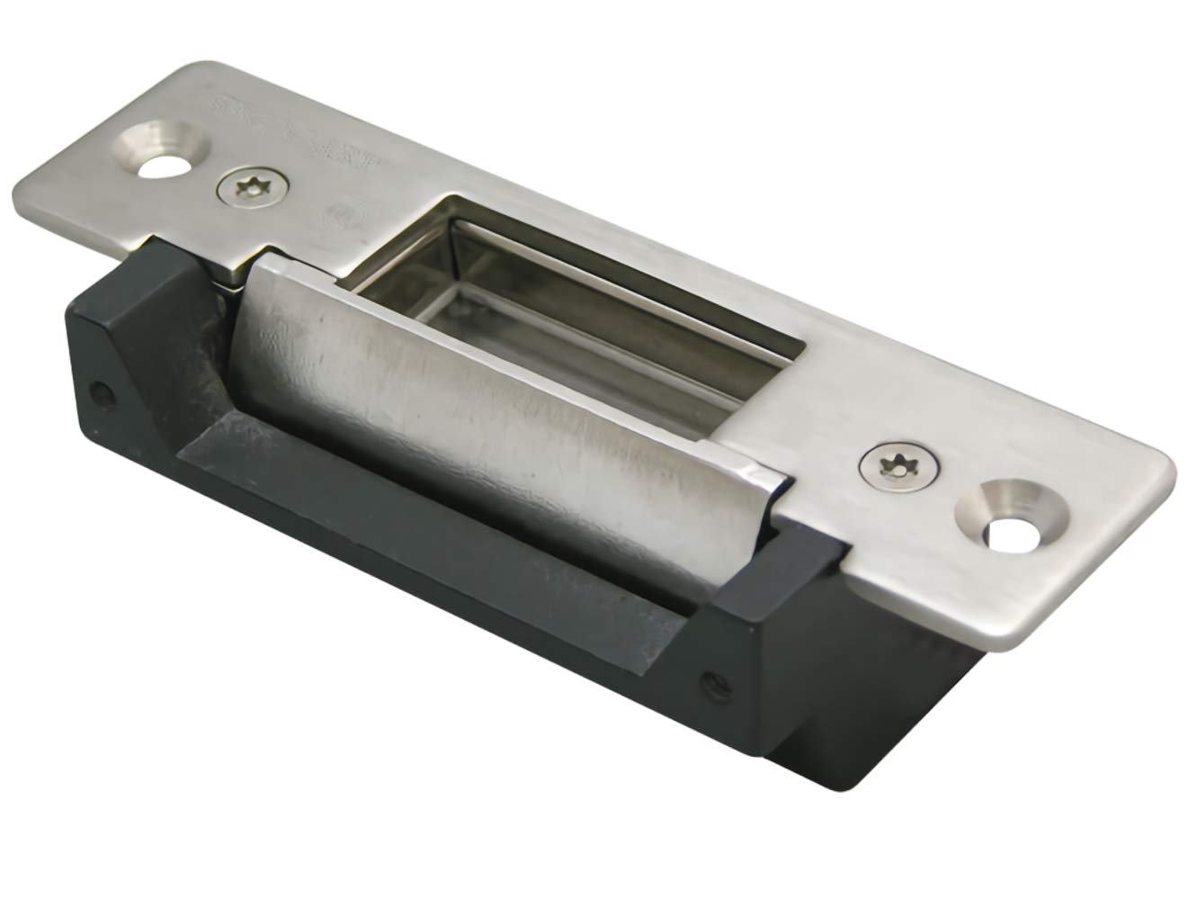 Seco-Larm SD-995C24 Electric Door Strike for Metal Doors, 24VDC, Shallow Design, Non-Polarized Connection, Reversible Non-Handed Design, Up to 250000 Cycles, Up to 1000 lbs of Static Strength