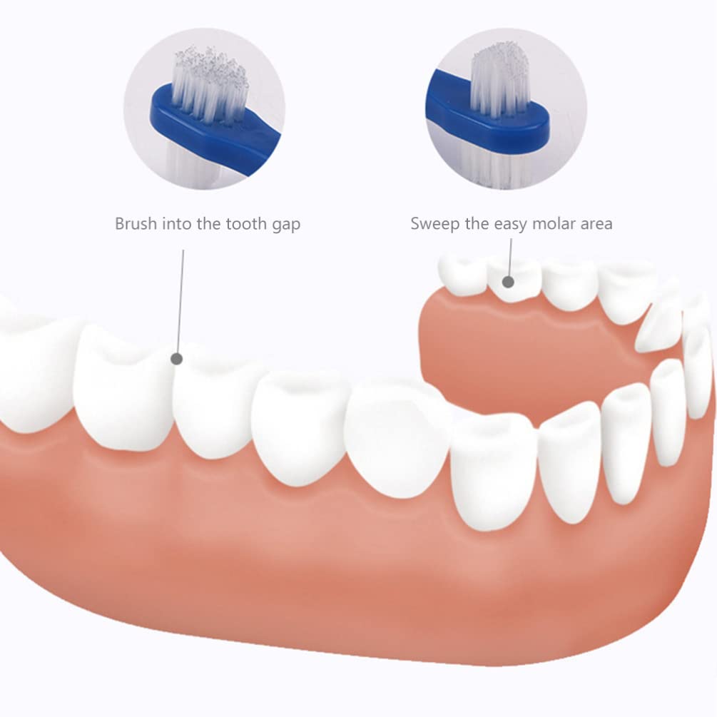 Denture Brush Denture Brush Toothbrush 3Pcs Denture Brush Dual Head Toothbrushes Hard Denture Cleaning Brush Denture Toothbrush Cleaning for False Teeth Cleaning Dental Brush