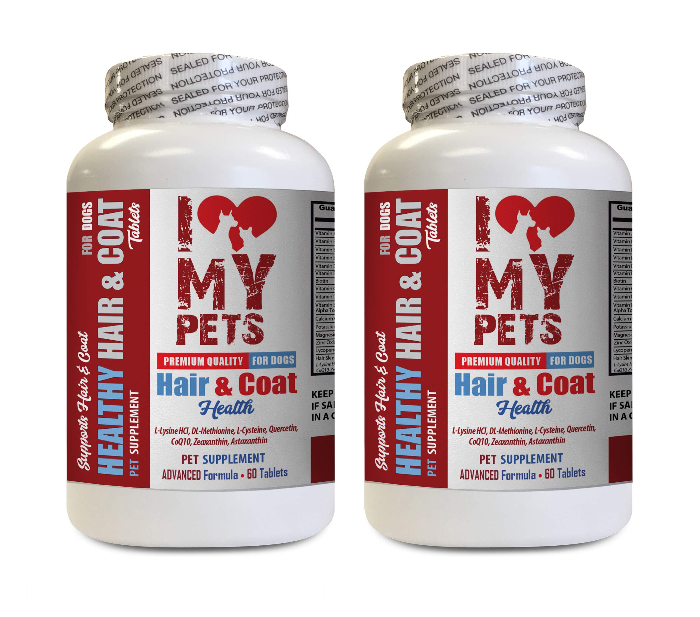 I LOVE MY PETS LLC Immune System Dog - Dog Healthy Hair and Coat - Premium Formula - Chews - Dog Vitamins for Skin - 120 Treats (2 Bottles)