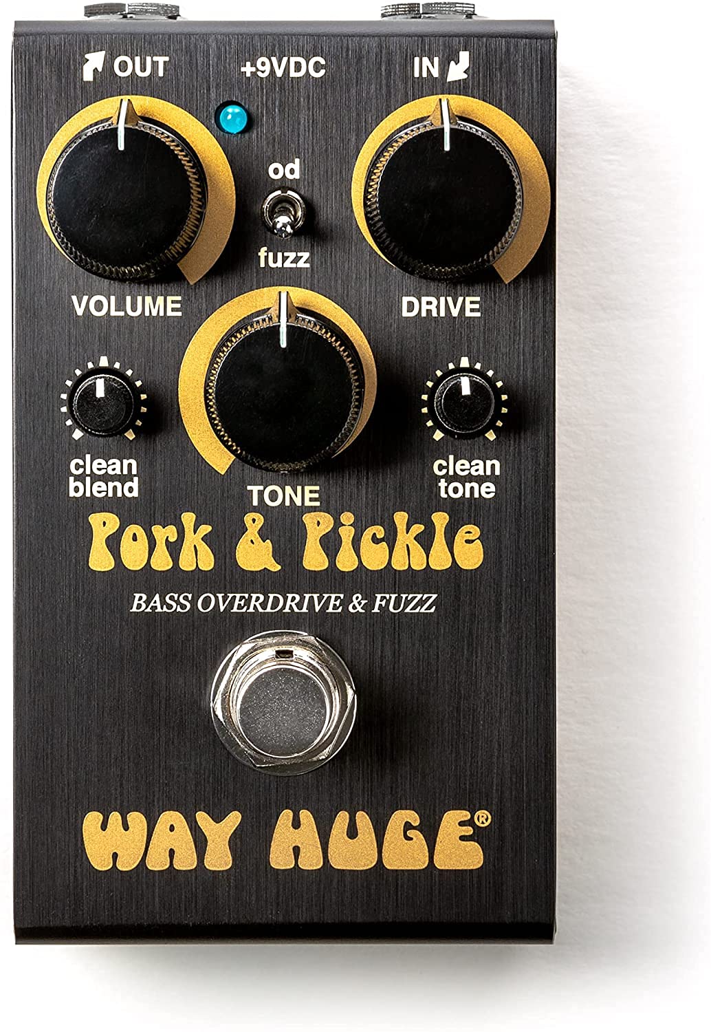 Briskdrop Way Huge Smalls WM91 Pork & Pickle Bass Overdrive & Fuzz Pedal Bundle with 2 MXR Patch Cables and Power Supply(WM41)