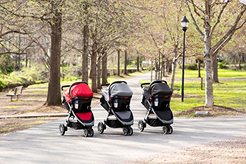 BRITAX B-Lively Travel System with B-Safe 35 Infant Car Seat | One Hand Fold XL Storage Ventilated Canopy, Dove (S05587900)