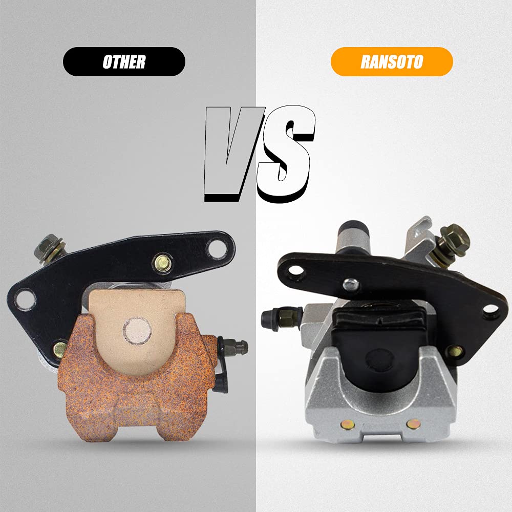 RANSOTO Front Brake Caliper Pads Set Compatible with Yamaha Banshee Grizzly Big Bear Blaster Bruin Kodiak Raptor Warrior Bear Tracker 200 250 350 400 450 660 Replace 5LP-2580T-00-00 Right & Left