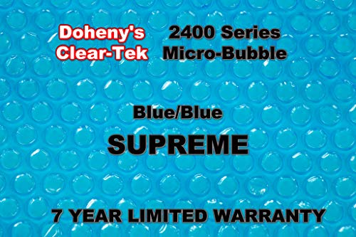 Doheny's Clear-Tek Micro-Bubble Solar Covers for In-Ground Swimming Pools | Increase Your Pools Solar Energy Absorption by Up to 25% (18' x 36', 3200 Ultimate Series Clear)