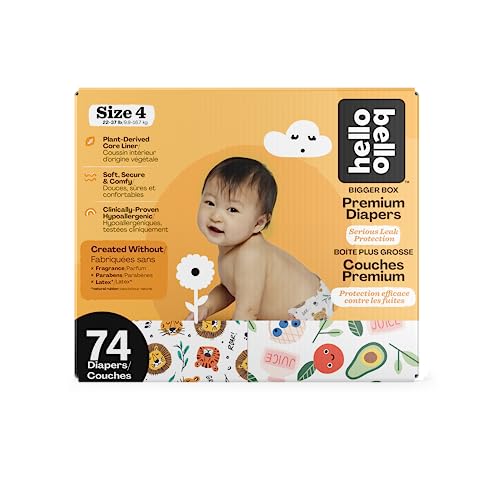 Hello Bello Club Box Diapers -Bolt Babes & Woodland Animals - Size 4 (74ct)