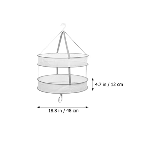 Homoyoyo 2pcs Holder Organizer Swimsuit Round Underwear -Tiers cm Windproof Clothes for Mesh, Tier Collapsible - Dryer Foldable Net Sweater Mesh Sweaters Hanger Multipurpose Rack Socks