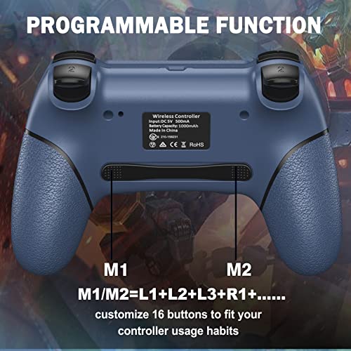 PS-4 Controller Dual-shock 4 Wireless Compatible for PS-4/Pro/Slim/Wireless Play-Station 4 Controller with paddles PS-4 Remote Controller for PC 6-Axis Motion Sensor Turbo,1000mAh