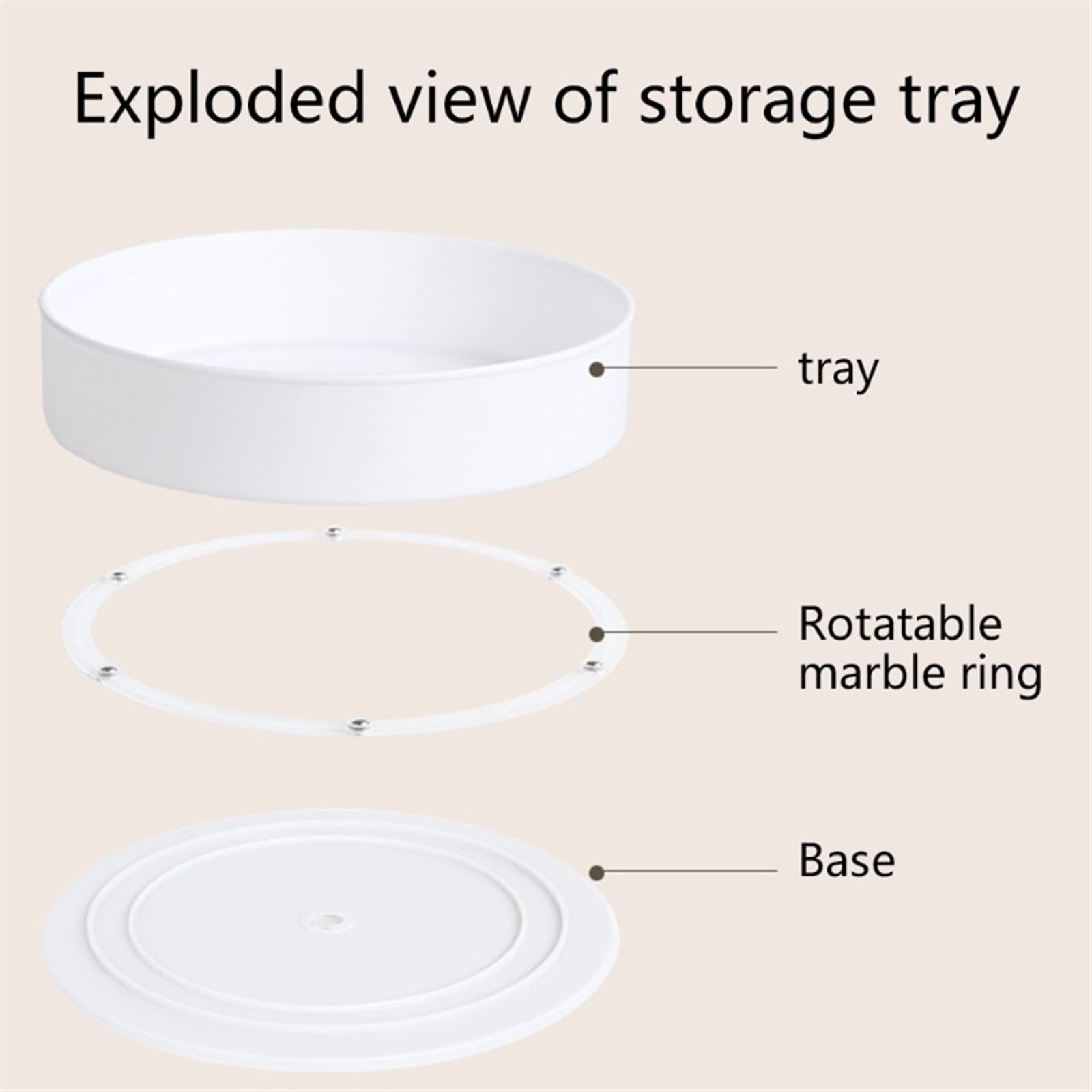 DEPILA Multifunctional,Food Tray Rotating Rack Desktop Multi-Functional Non-Slip Storage Tray Tray (Color : 2)