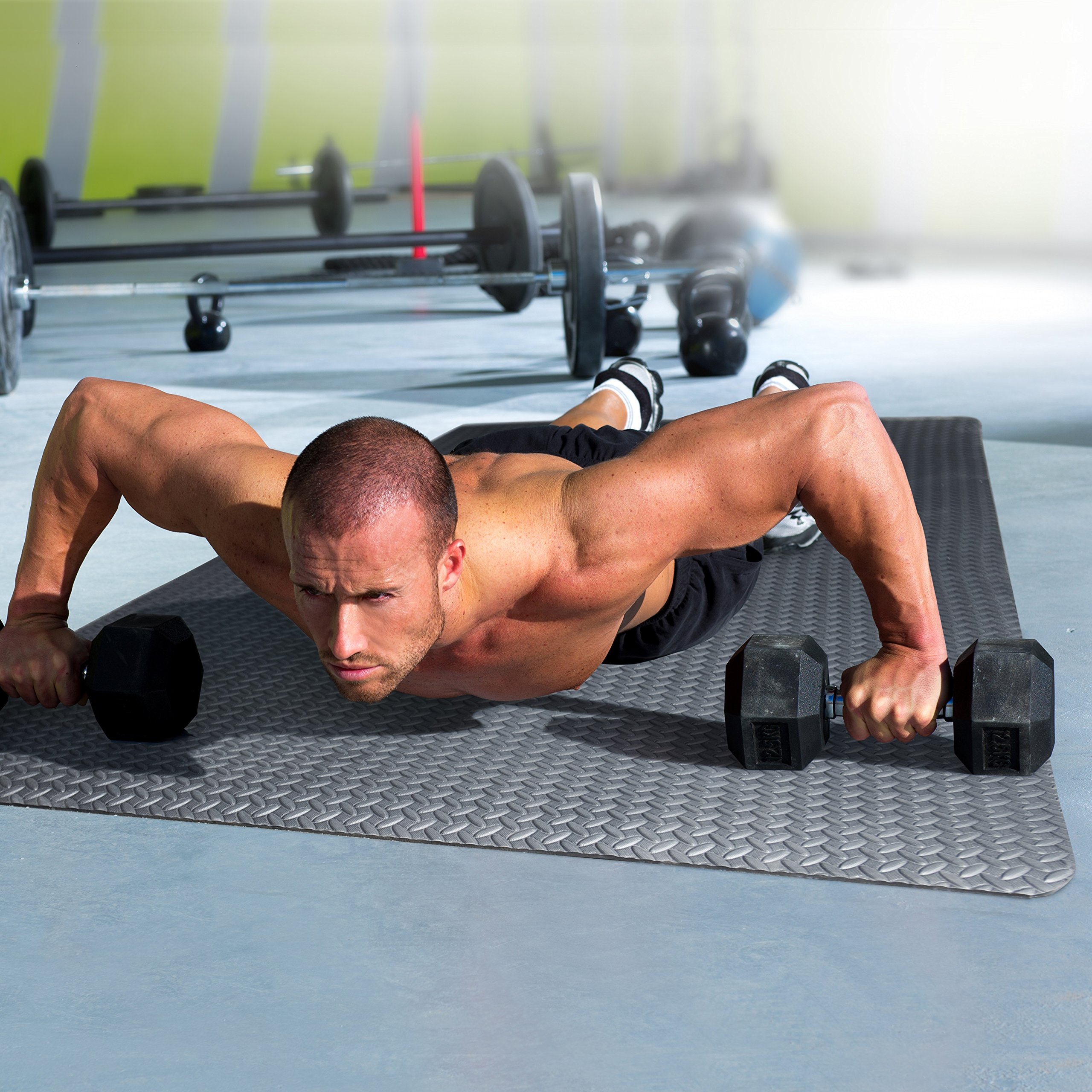CAP Barbell Roll Up EVA Foam Exercise Mat, Black