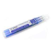Pilot Frixion Ball Knock Retractable Erasable Gel Ink Pens,fine Point, 0.5mm - Blue Ink- Value Set of 3 & 3 Gel Ink Pen Refill Pack