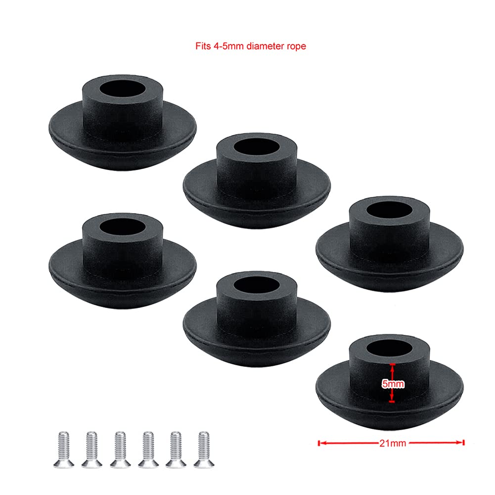 brandname Wwxuanke 12pcs Deck Line Guides Kayak Canoe Nylon Round Shape Rope Guides with Mounting Screws（M616） for 4-5 mm Diameter Ropes