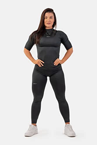 NEBBIA Python Snakeskin High-Waist Leggings 407 Black