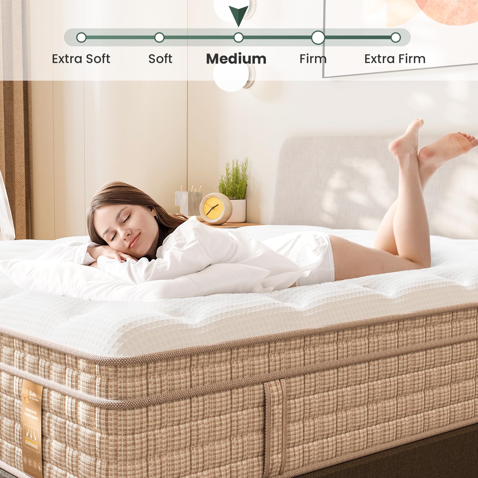 FP FLEXPEDIC Full Mattress, 14 Inch Hybrid Queen Size Mattress in a Box, Full Mattress with Gel Memory Foam and Pocket Spring for Pressure Relief, Ergonomic Design & Edge Support,