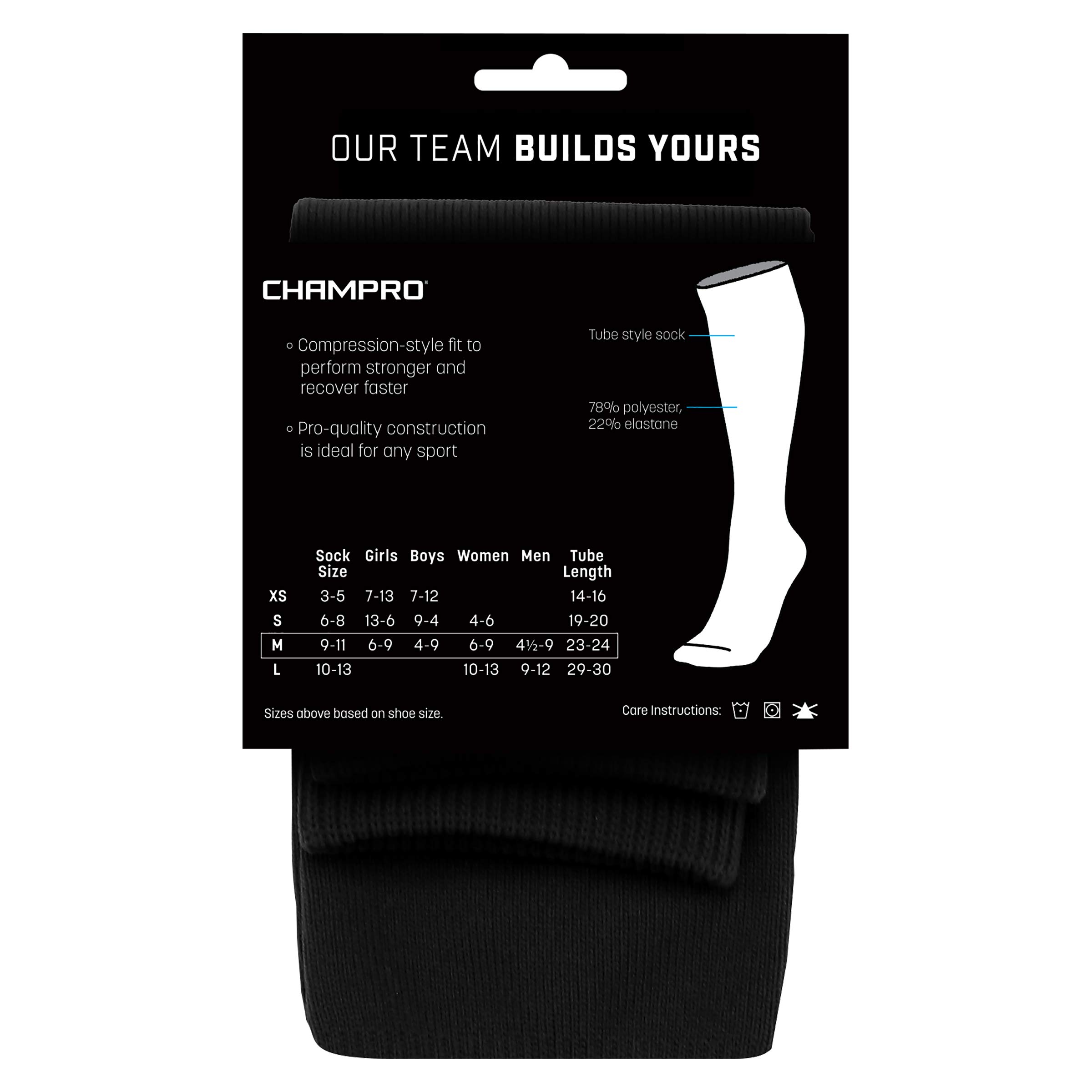 Champro Multi-Sport Socks, Single Pair, Adult Small, Royal