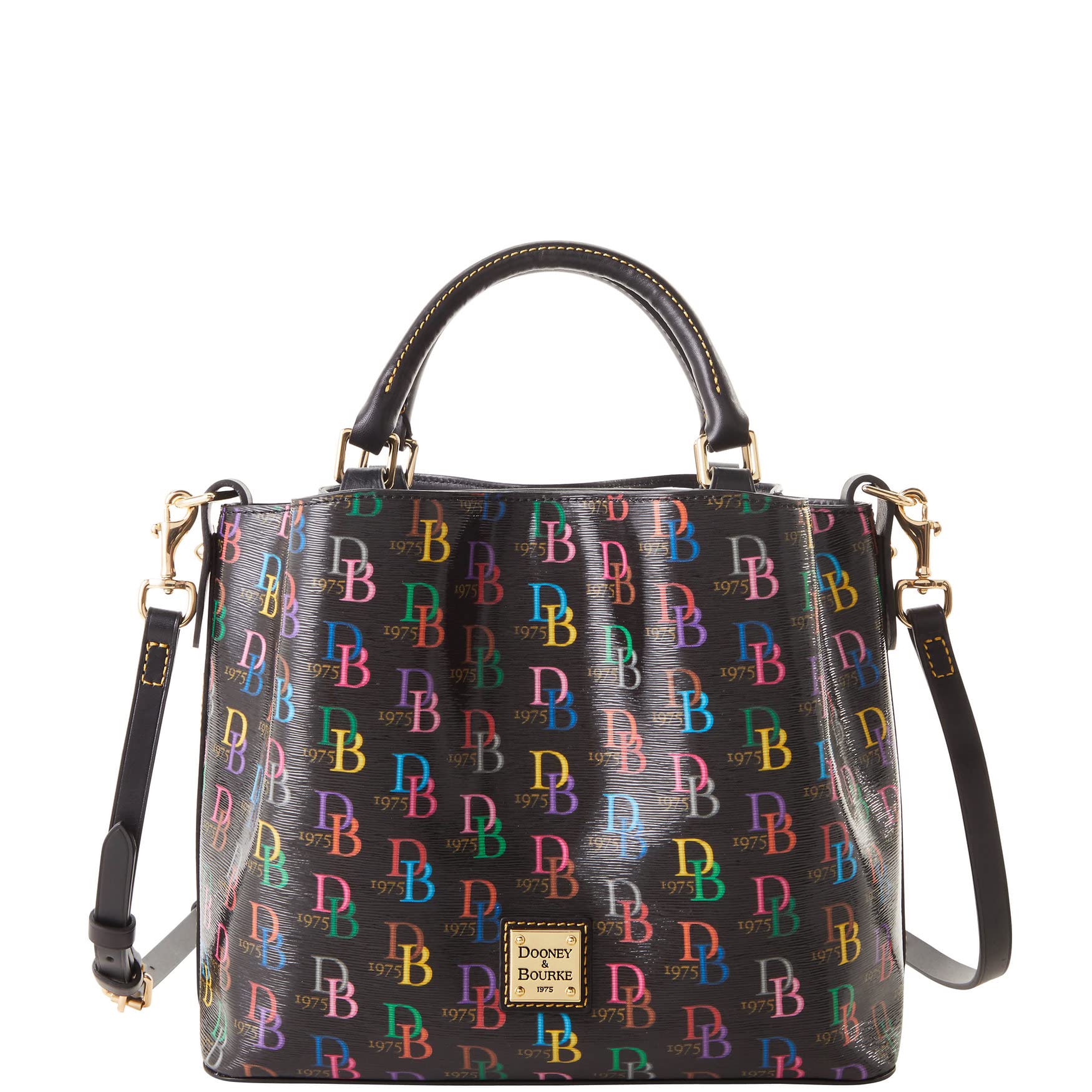 Dooney & Bourke Handbag, Db75 Multi Small Brenna Satchel - Black