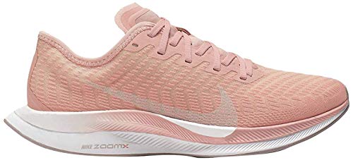 Nike Women's Zoom Pegasus Turbo 2 Running Shoes (8, Pink/Grey/White)