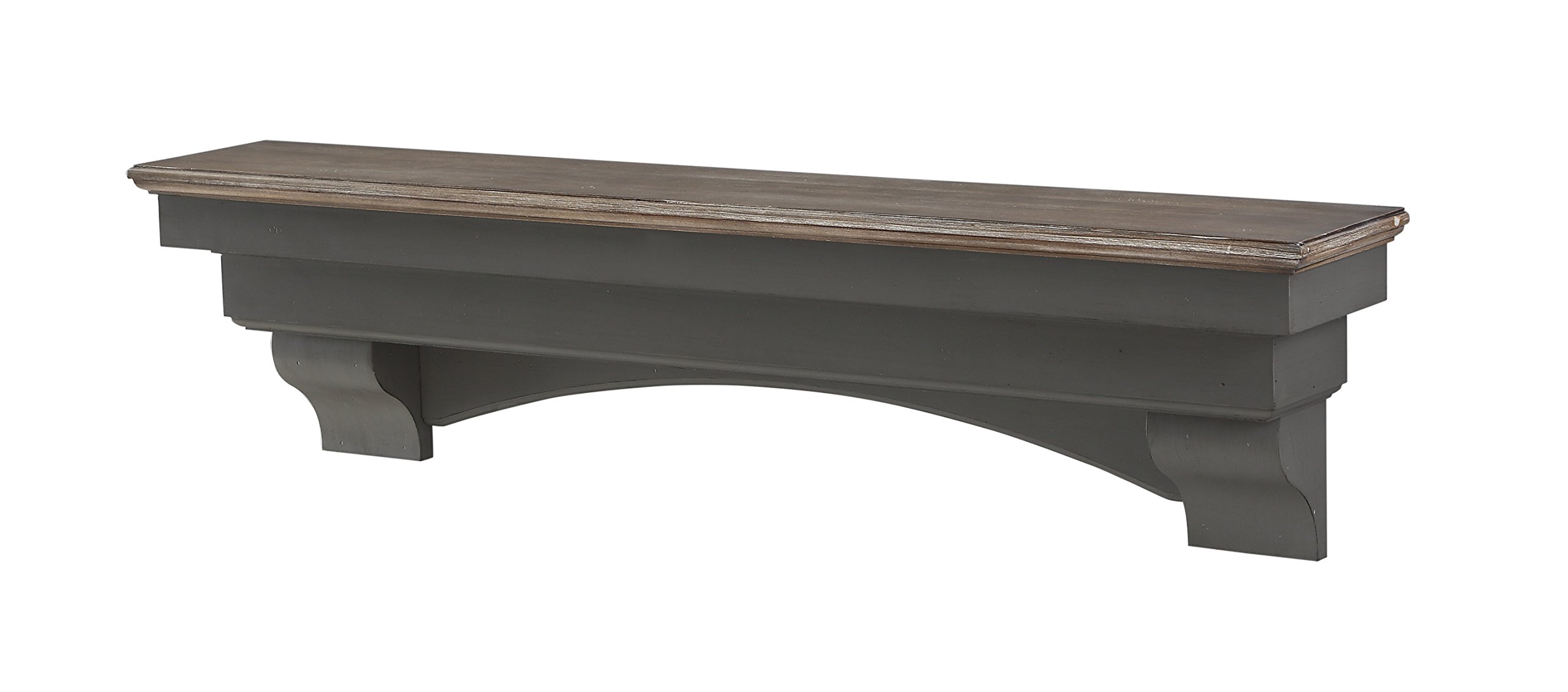 Pearl Mantels 499-72-27 Hadley Mantel Shelf, 72-Inch, Cottage Distressed