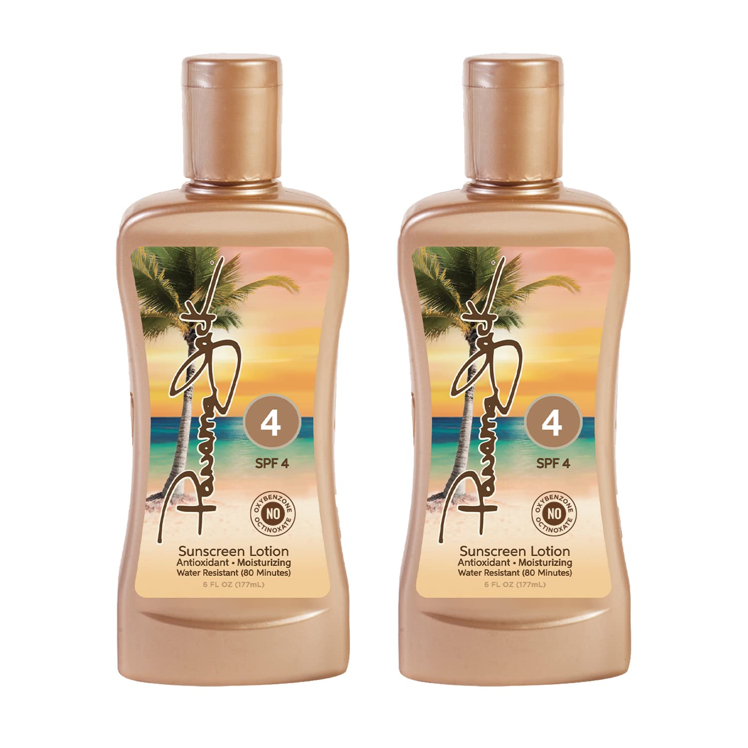 Panama Jack Sunscreen Tanning Lotion - SPF 4, PABA, Paraben, Gluten & Cruelty Free, Antioxidant Moisturizing Formula, 6 FL OZ (Pack of 1)