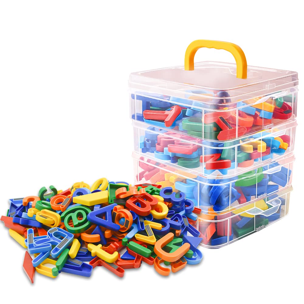 Dazzcool Magnetic Letters Numbers Kit for Toddlers, Preschool Learning Toys ABC Learning Fridge Magnet for Kids Magnetic Letters for Classroom Teaching Alphabet Magnets Toys 147PCS
