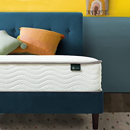 Zinus 6 Inch Foam and SpringMattress / CertiPUR-US Certified Foams /Mattress-in-a-Box, Twin, White
