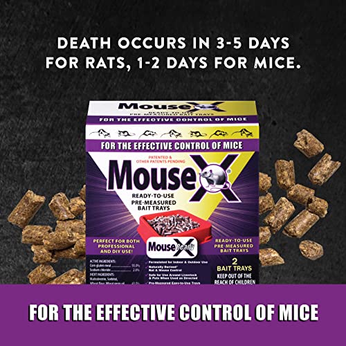 EcoClear Products 620109, MouseX Ready-To-Use Pre-Measured 3 oz. Bait Trays, 4-Pack
