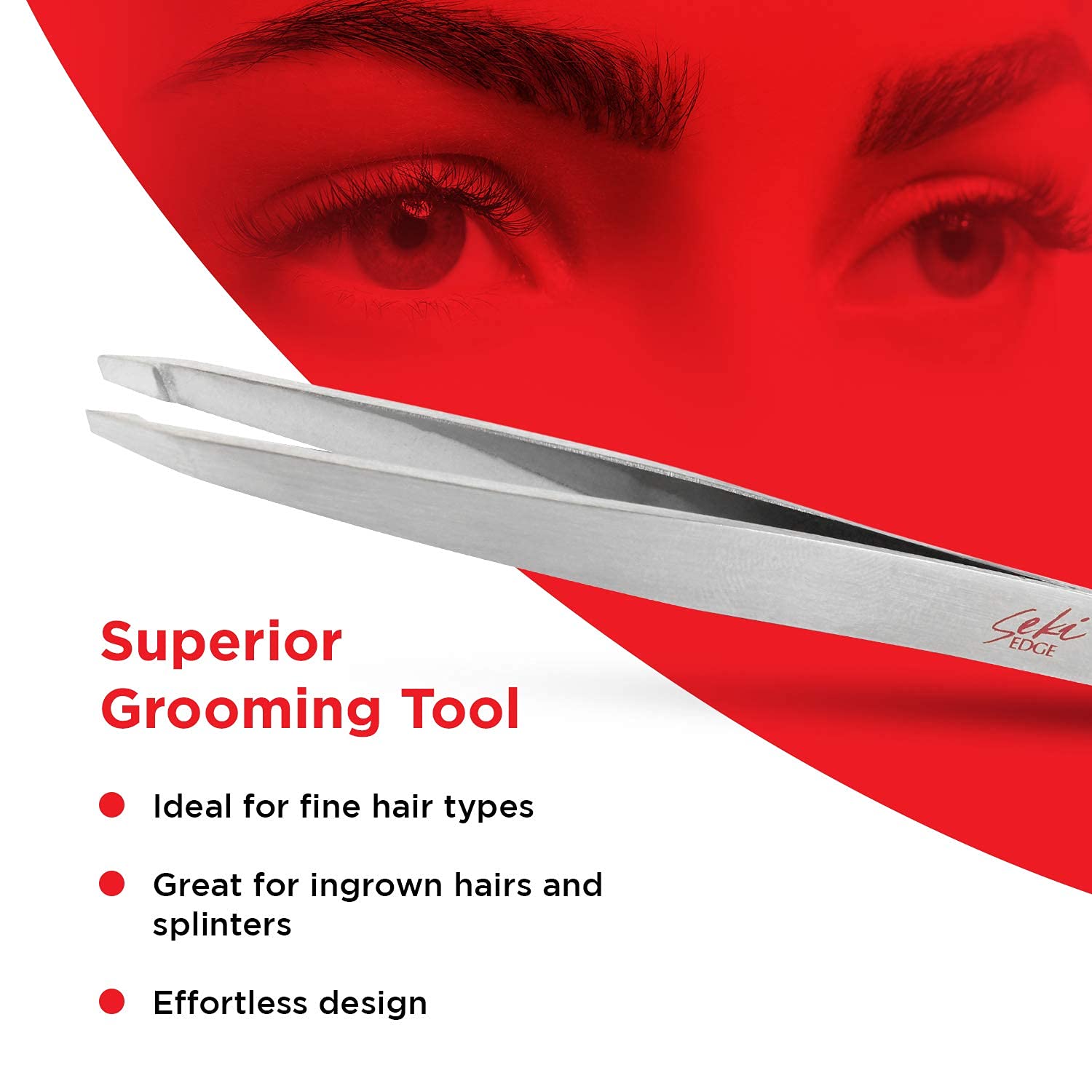 SEKI EDGE SS-513- Stainless Steel Slant Tweezer