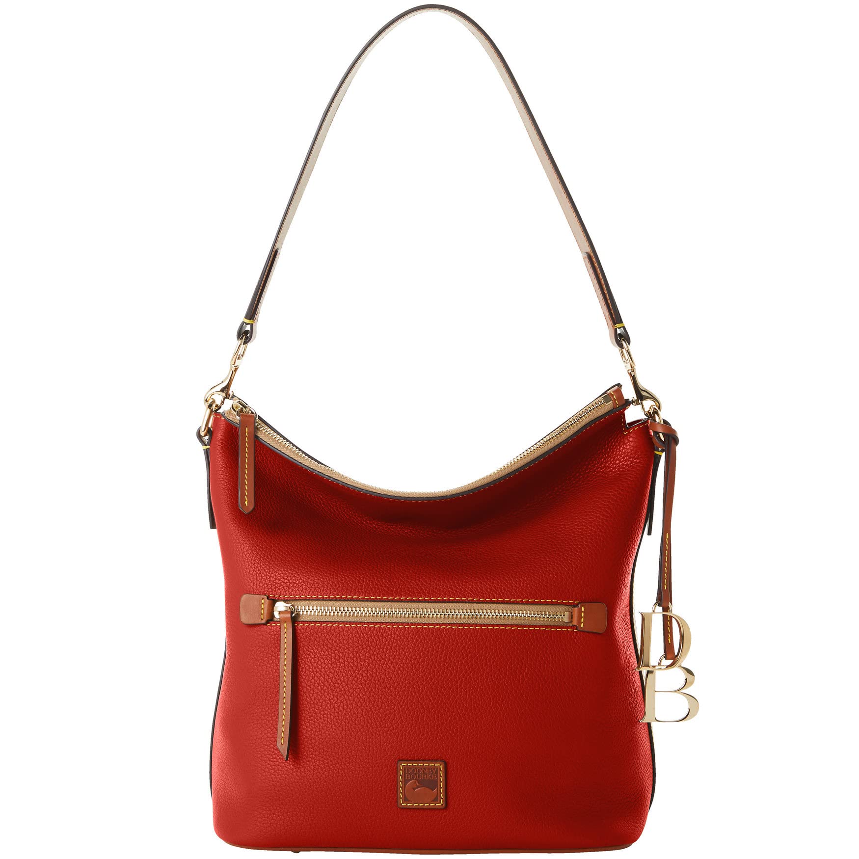 Dooney & Bourke Handbag, Pebble Grain Large Sac Shoulder Bag - Terracotta